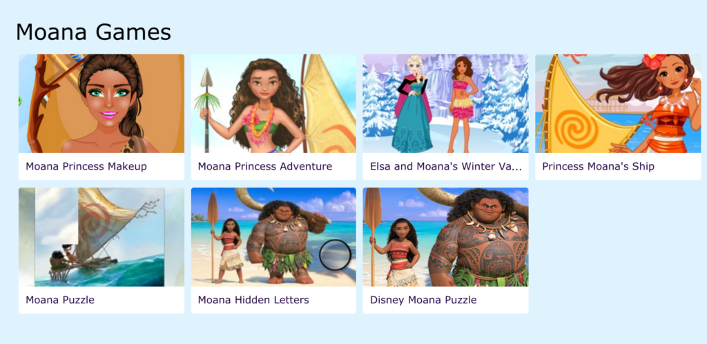 The Best Moana Movie Based Games - BagoGames